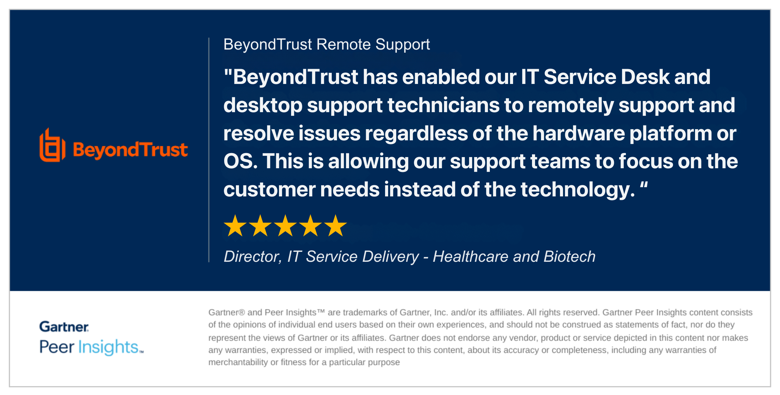 BeyondTrust Recognized as a Gartner® Peer Insights™… | BeyondTrust