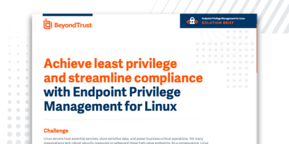 Endpoint Privilege Management for Linux Solution Brief | BeyondTrust