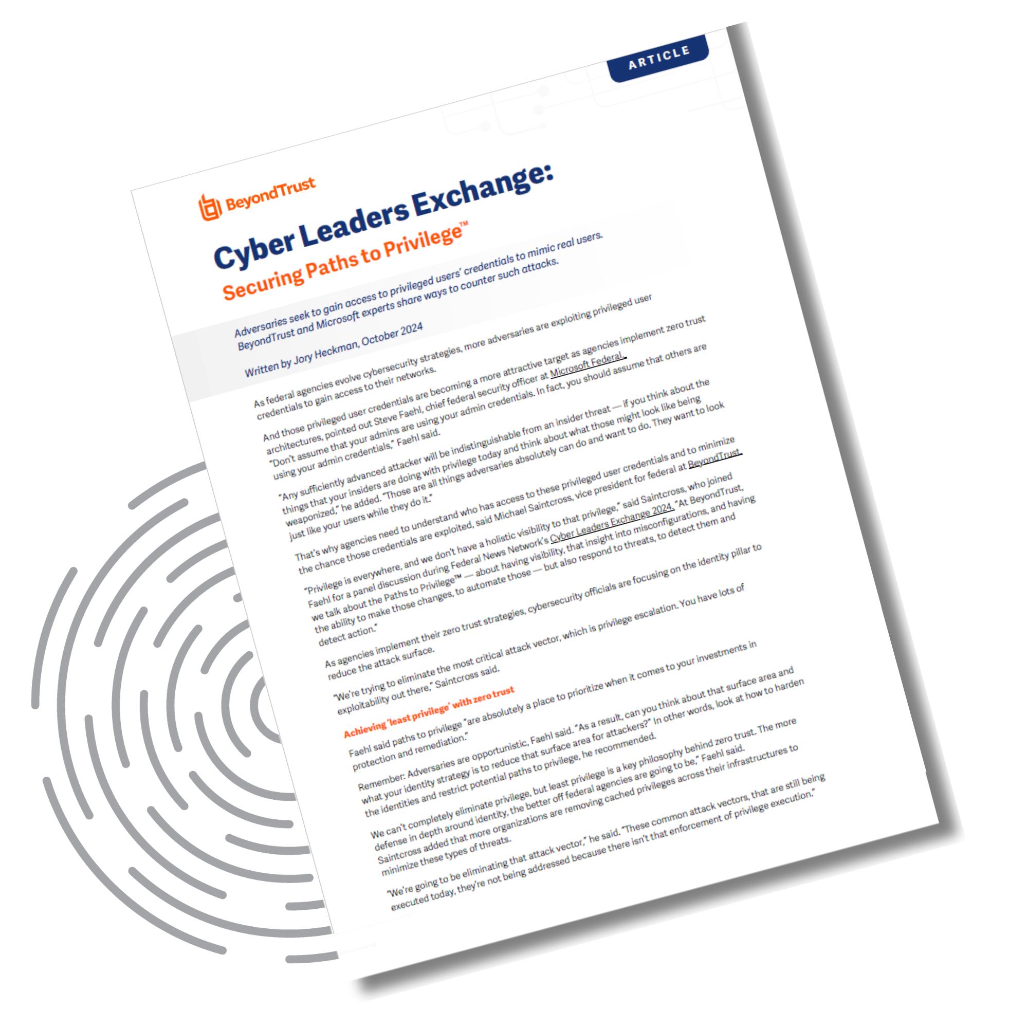 Cyber Leaders Exchange: Securing Paths to Privilege™ | BeyondTrust