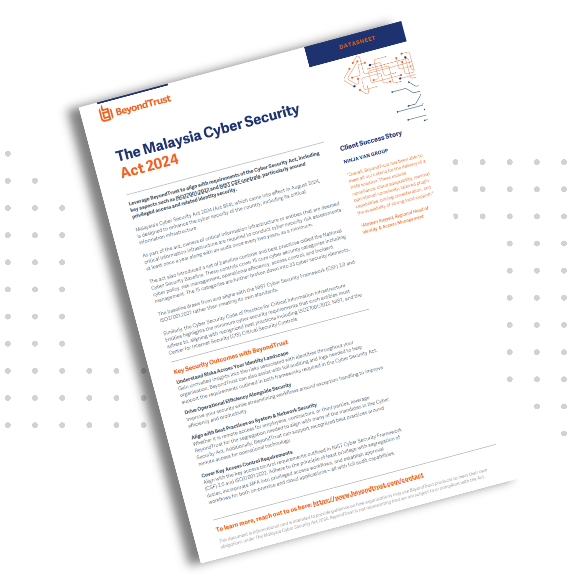 Solution Brief: The Malaysia Cyber Security Act 2024 | BeyondTrust