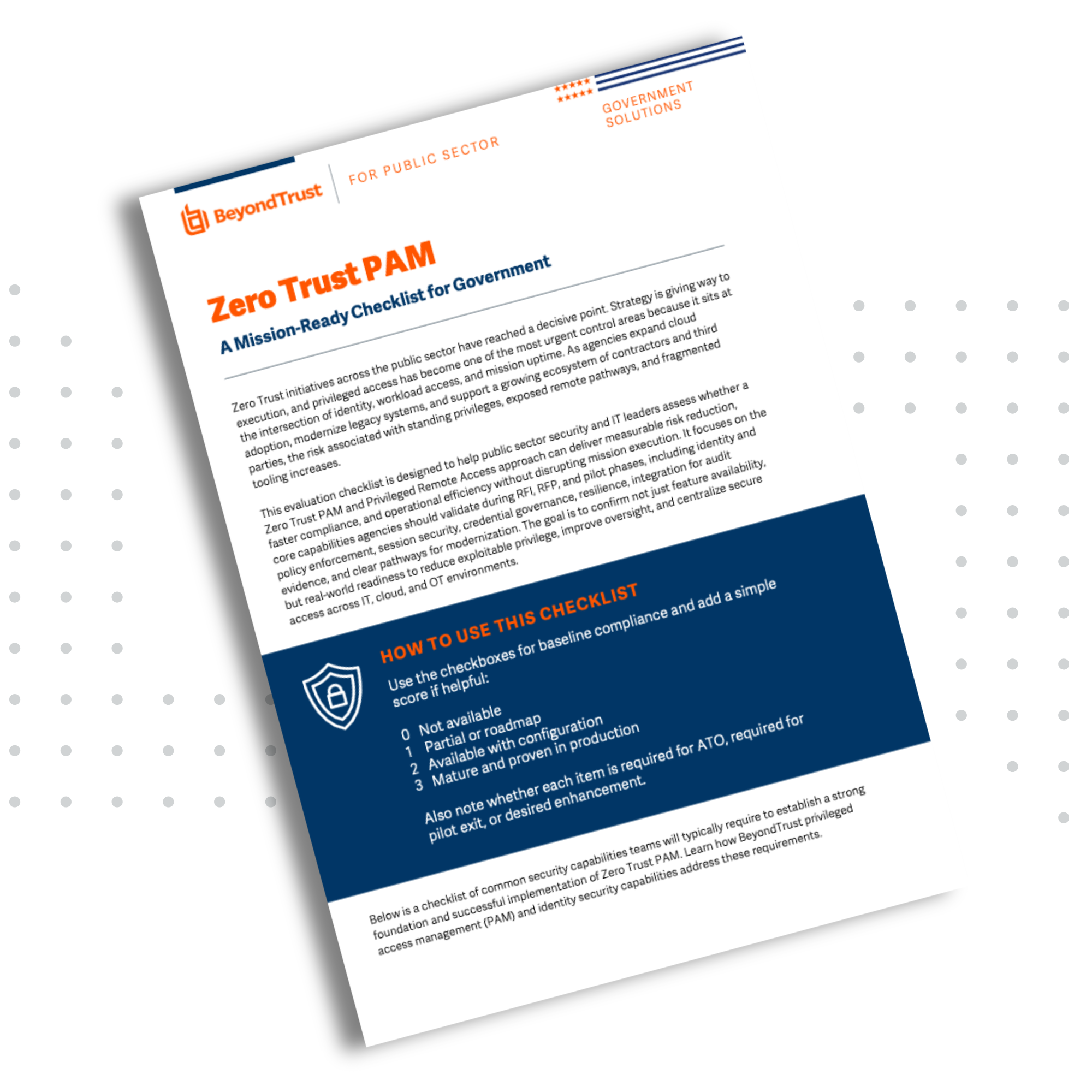 Zero Trust PAM: A Mission-Ready Checklist for Government | BeyondTrust