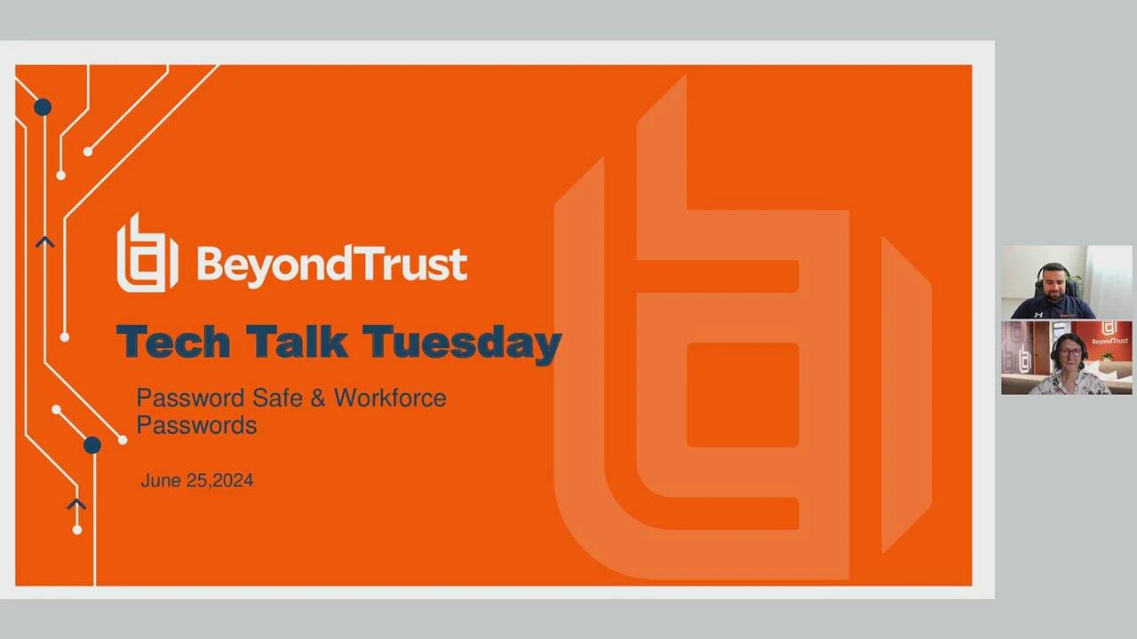 EMEA Tech Talk Tuesday: Simplifying PAM with Password… | BeyondTrust